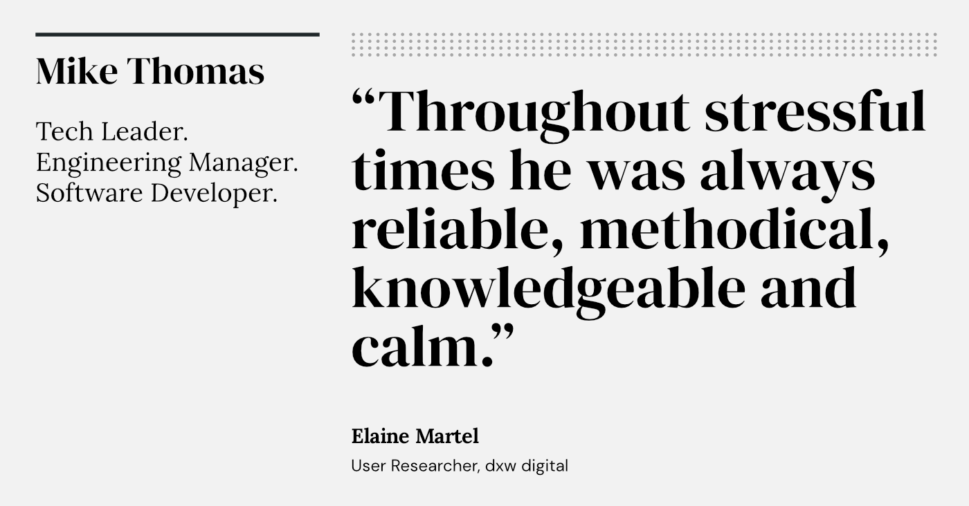 Mike Thomas – Tech Leader. Engineering Manager. Software Developer.